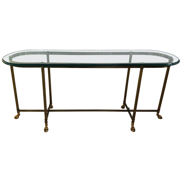 English Rococo Style 1880s Carved Console Table with Deer Heads and ...