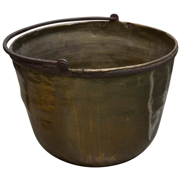 19th Century American Brass Caldron at 1stDibs