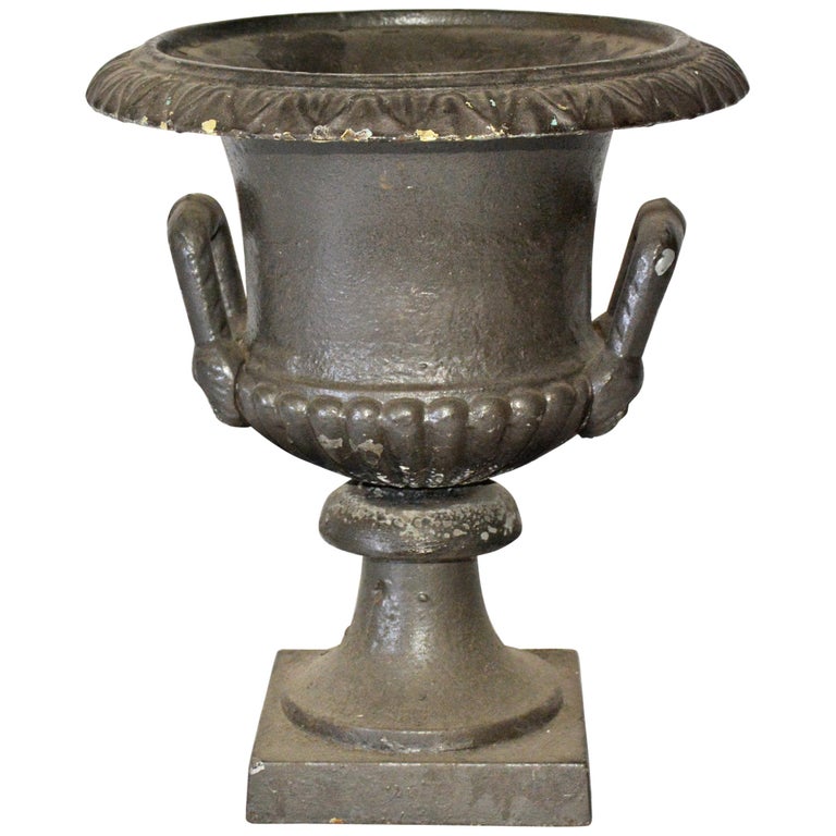 Antique Cast Iron Garden Urn at 1stDibs