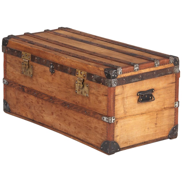 French Traveling Steamer Trunk, Early 1900s at 1stdibs