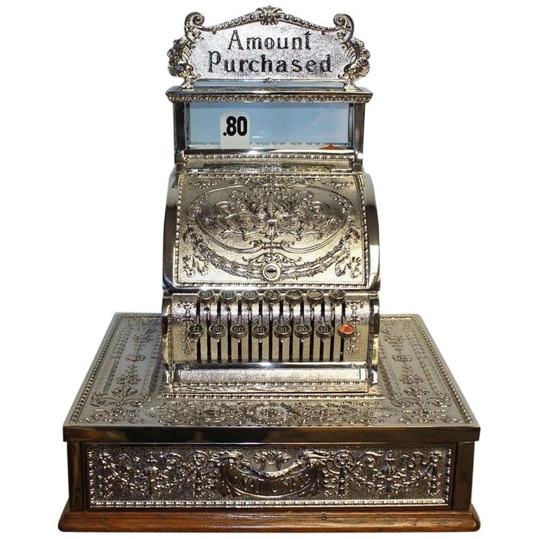 Antique Brass Cash Register by National Cash Register Company, 1910 ...