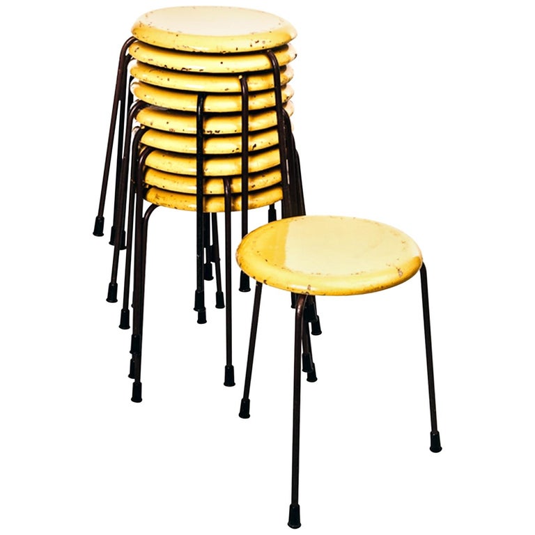 Pair of Swedish Three-legged Chairs at 1stdibs