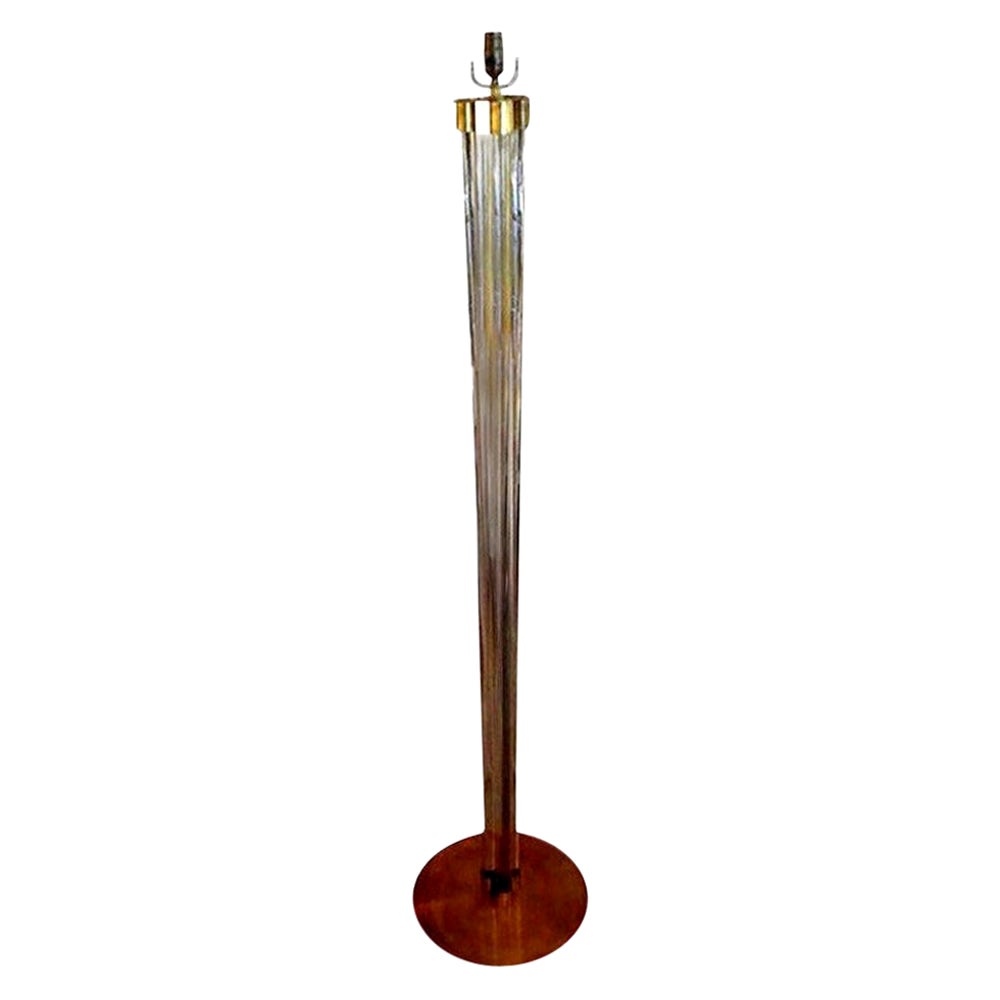 Rare Italian Murano Glass and Plexi-Glass Light Sculpture or Floor Lamp ...