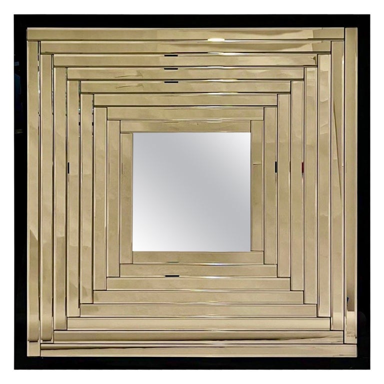 Contemporary Geometric Italian Black bronzed Murano Glass Gradient ...
