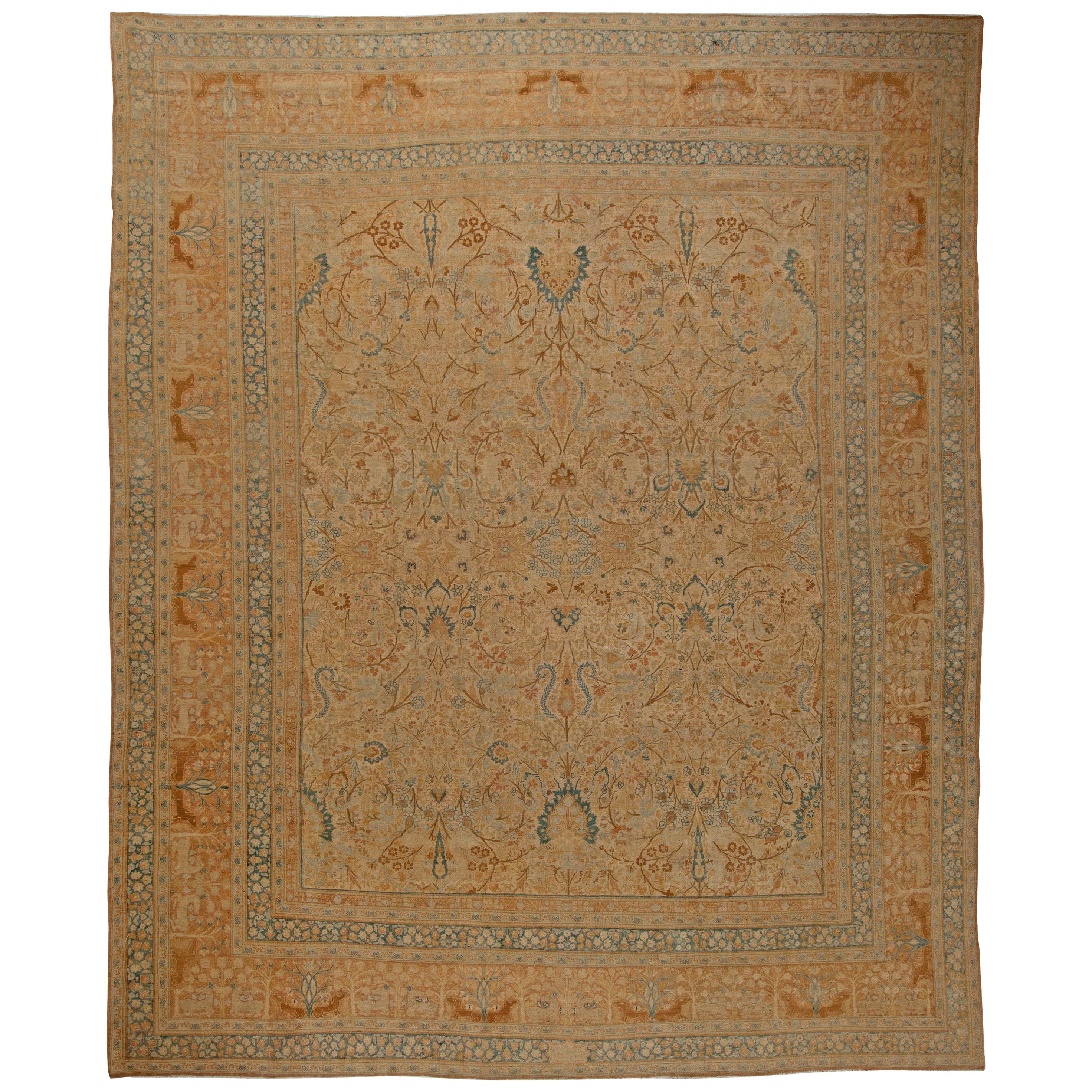 Antique Large, Fine Orient Rug, Carpet, Hand Knotted For Sale at 1stDibs