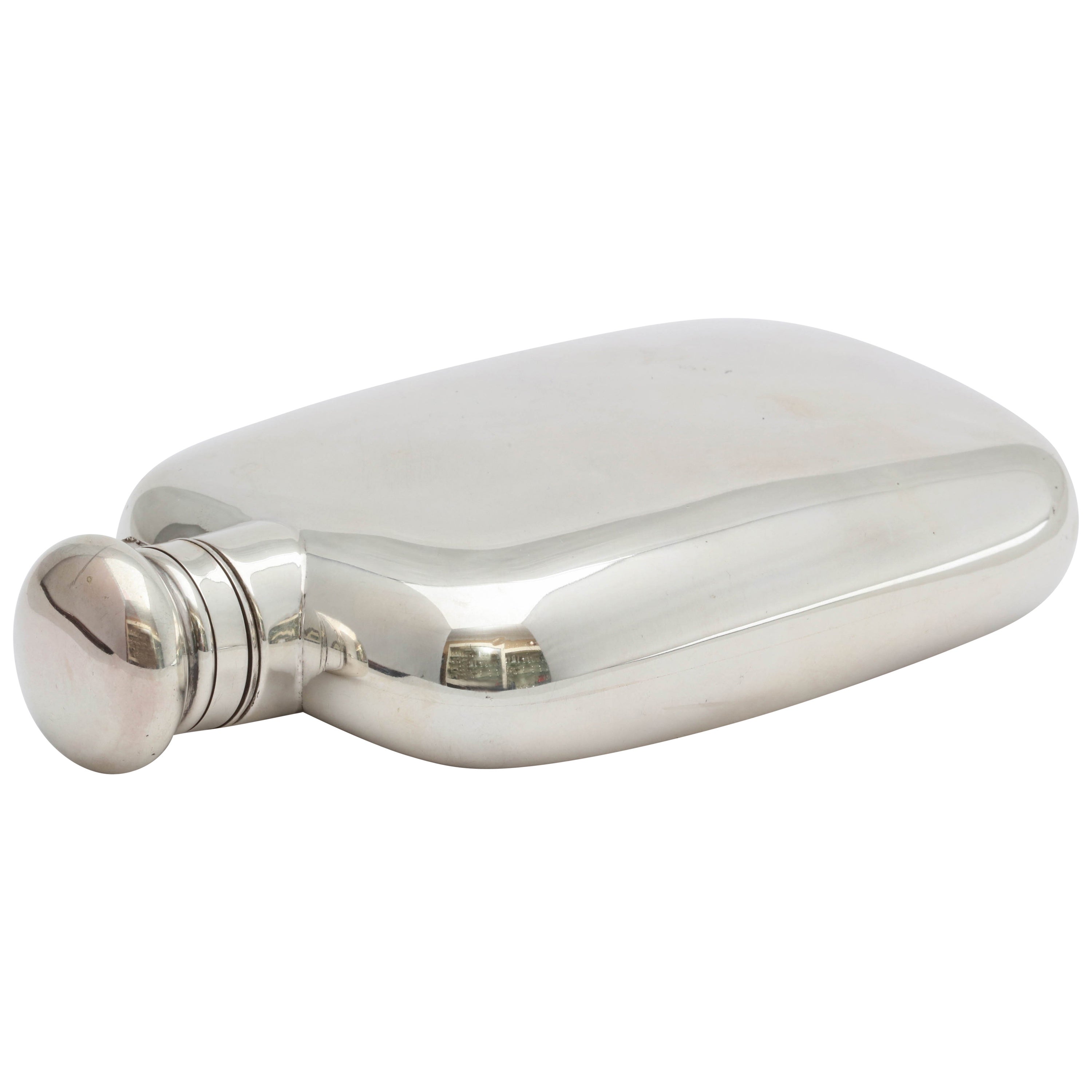 Stunning Sterling Silver Flask For Sale at 1stDibs