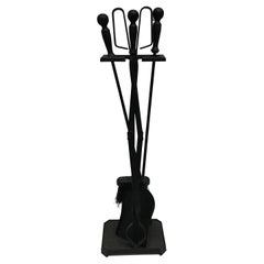 Hollywood Regency Gilt Metal Fireplace Tools with Stand, circa 1940s ...