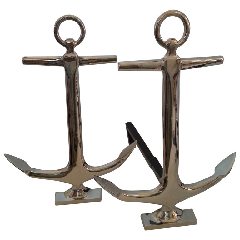 Anchor Andirons at 1stDibs