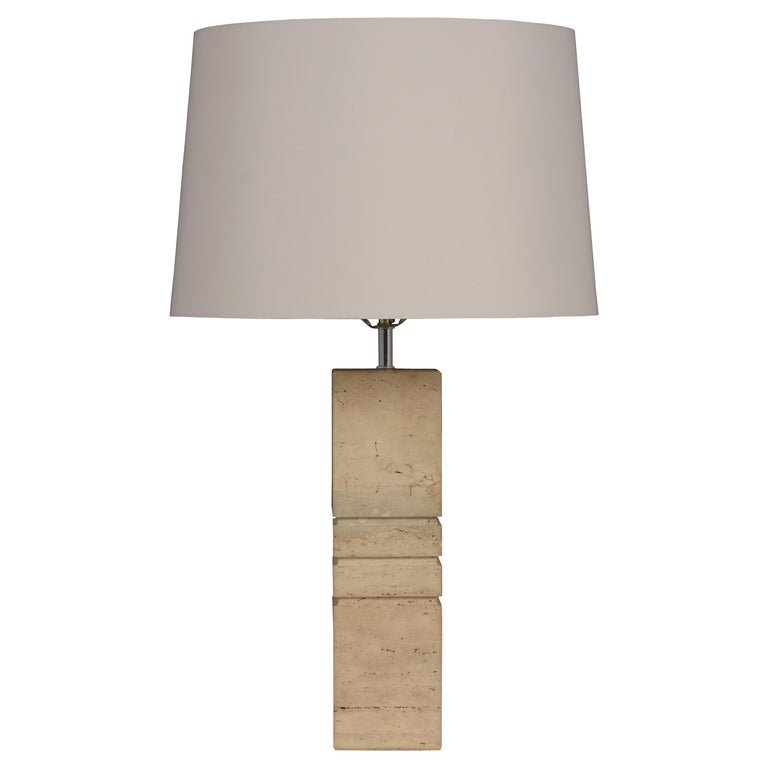 Modern Travertine Lamp For Sale at 1stdibs
