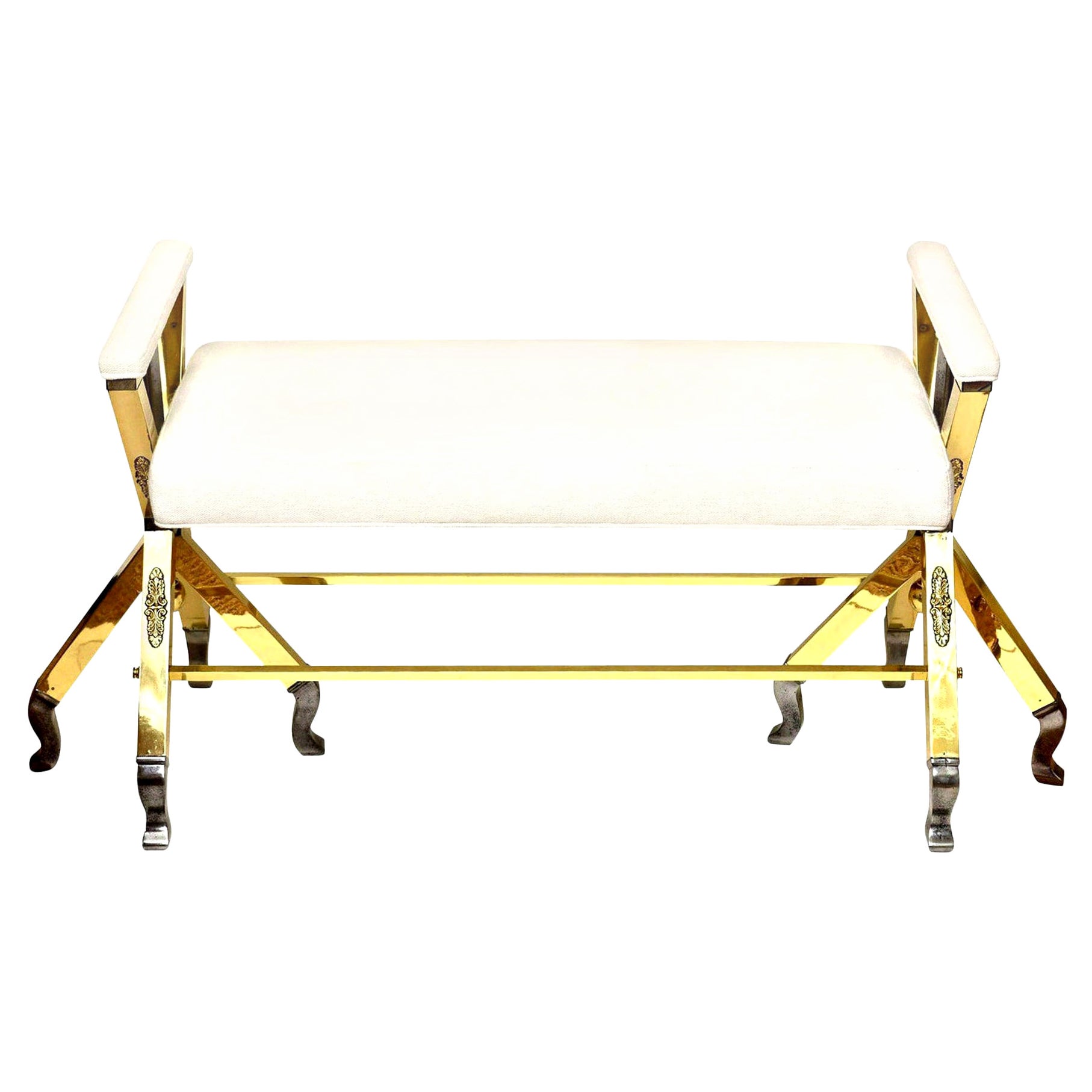 72" Mid Century Modern Upholstered Bench at 1stDibs