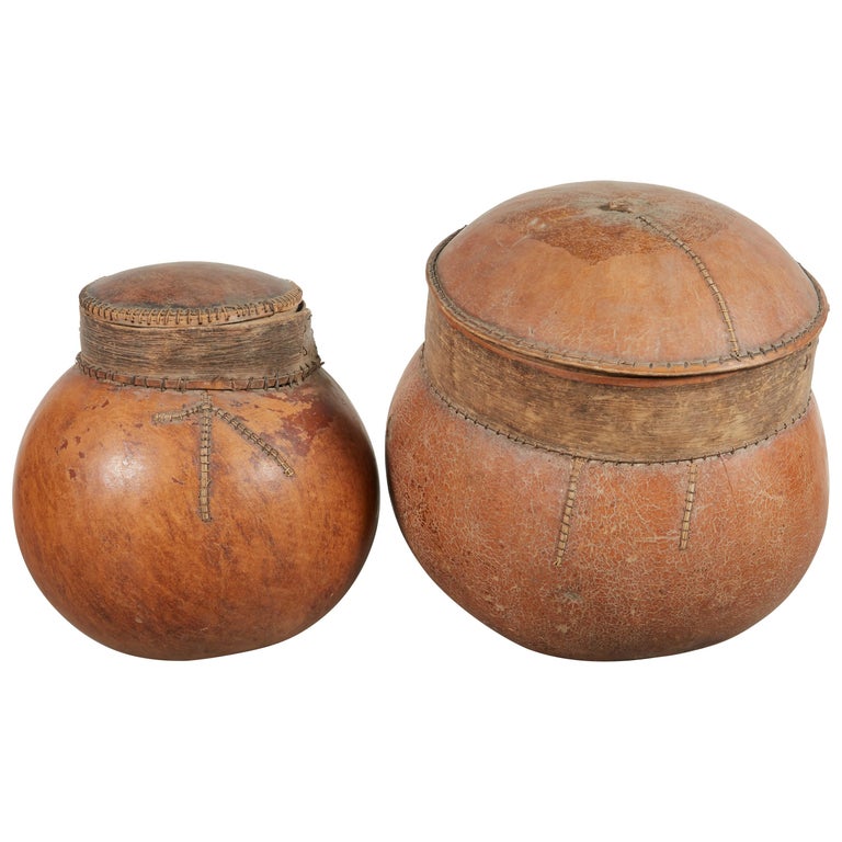 Vintage African Gourd Storage Vessels at 1stDibs