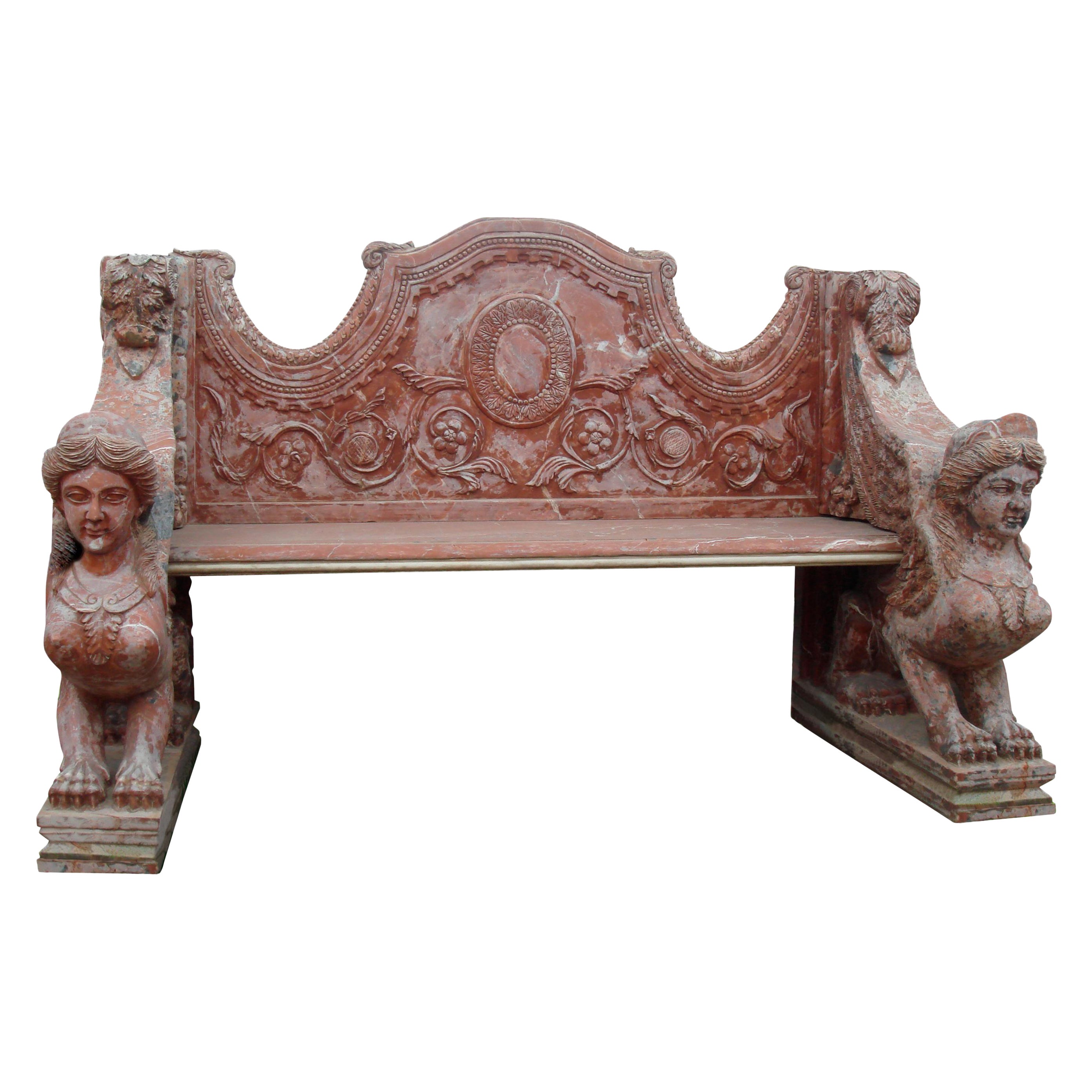 Italian Marble Bench at 1stDibs