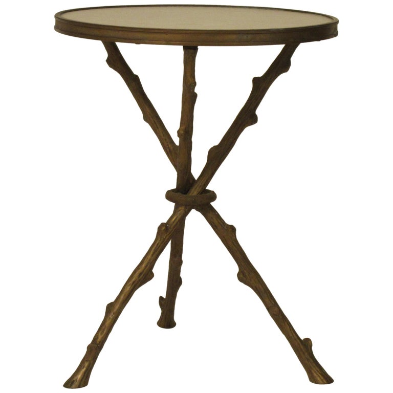 'Relic' Porcelain and Brass Small Drinks Table For Sale at 1stdibs