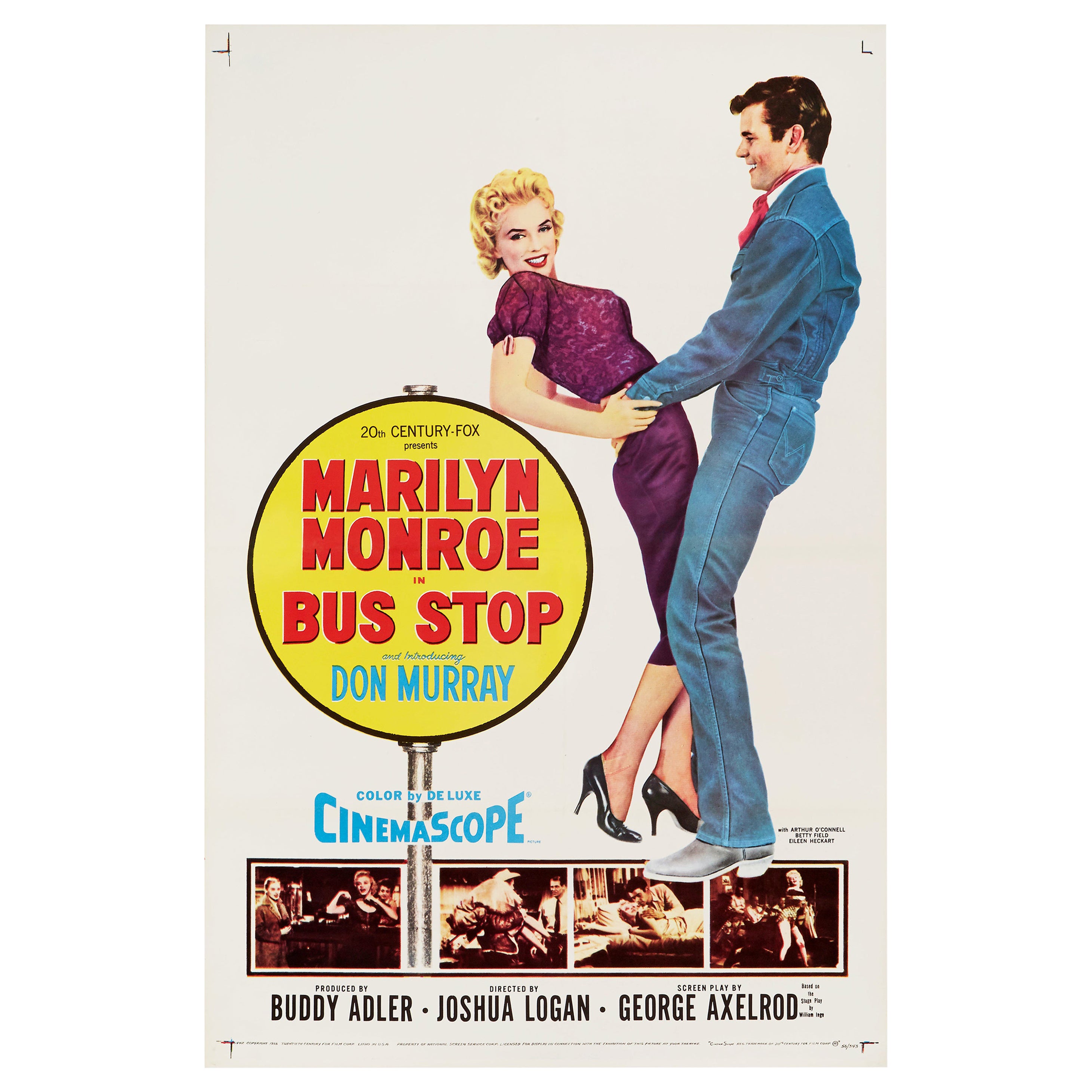 Marilyn Monroe "Bus Stop" 1956 Original Linen Backed Theatrical Poster ...