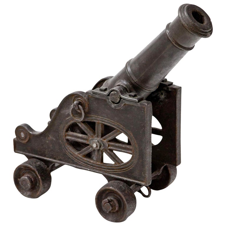 Decorative Short Cannon, Metal, 20th Century For Sale at 1stdibs