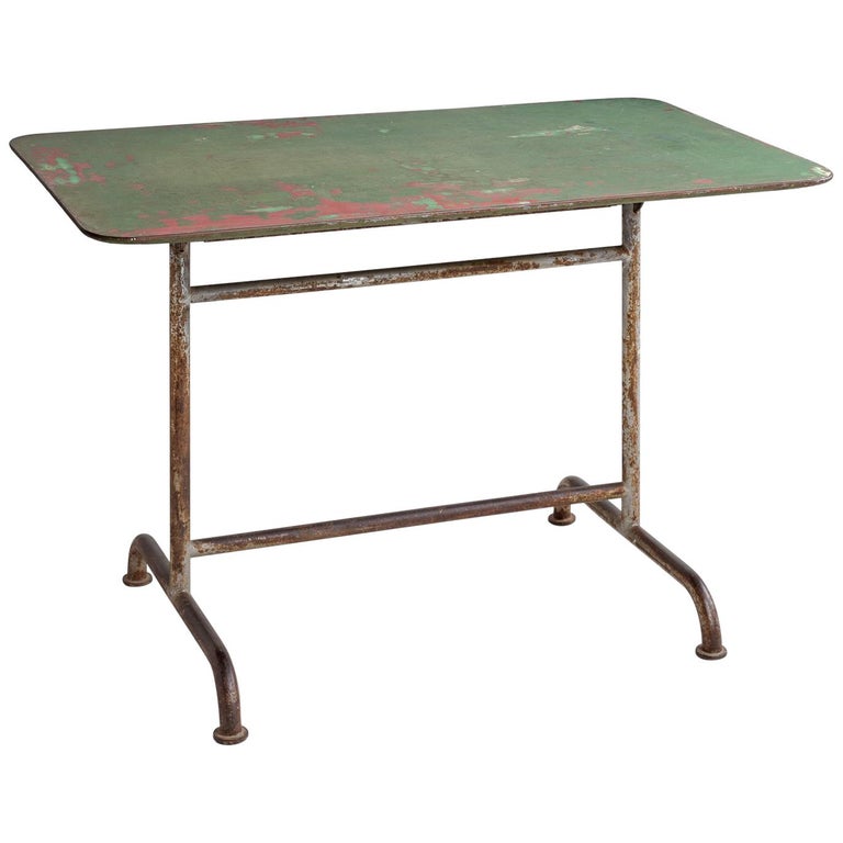 Vintage American Zinc Top Factory Work Table, C. 1920-40 at 1stdibs