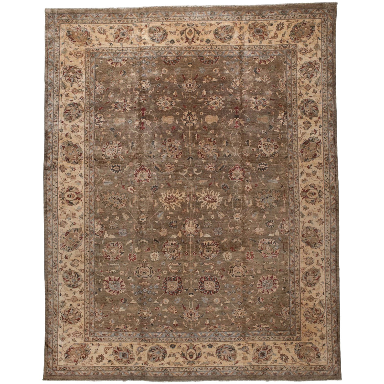 Golden Brown Tweed Area Rug For Sale at 1stDibs