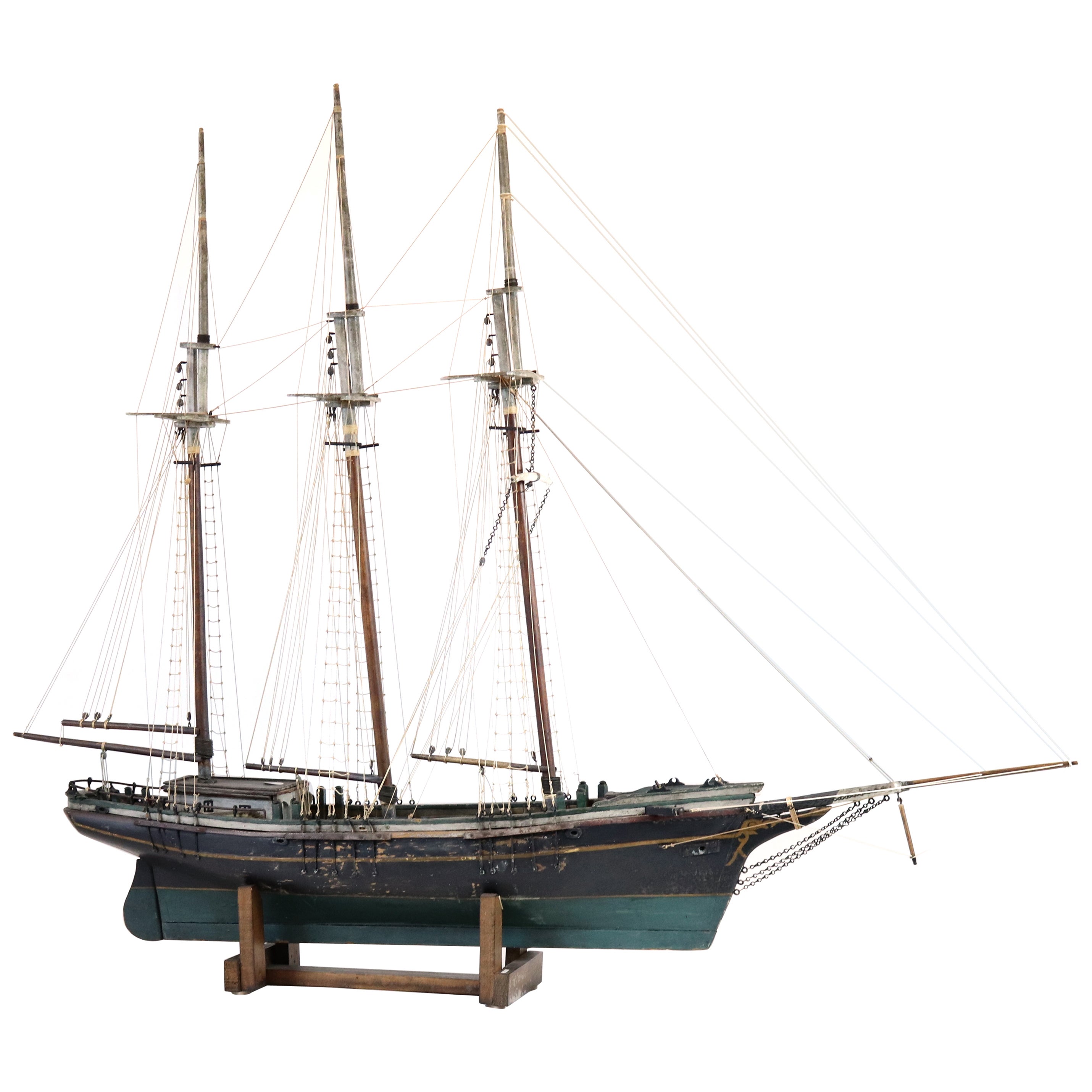 Three Masted Gaff Rigged Schooner For Sale at 1stDibs