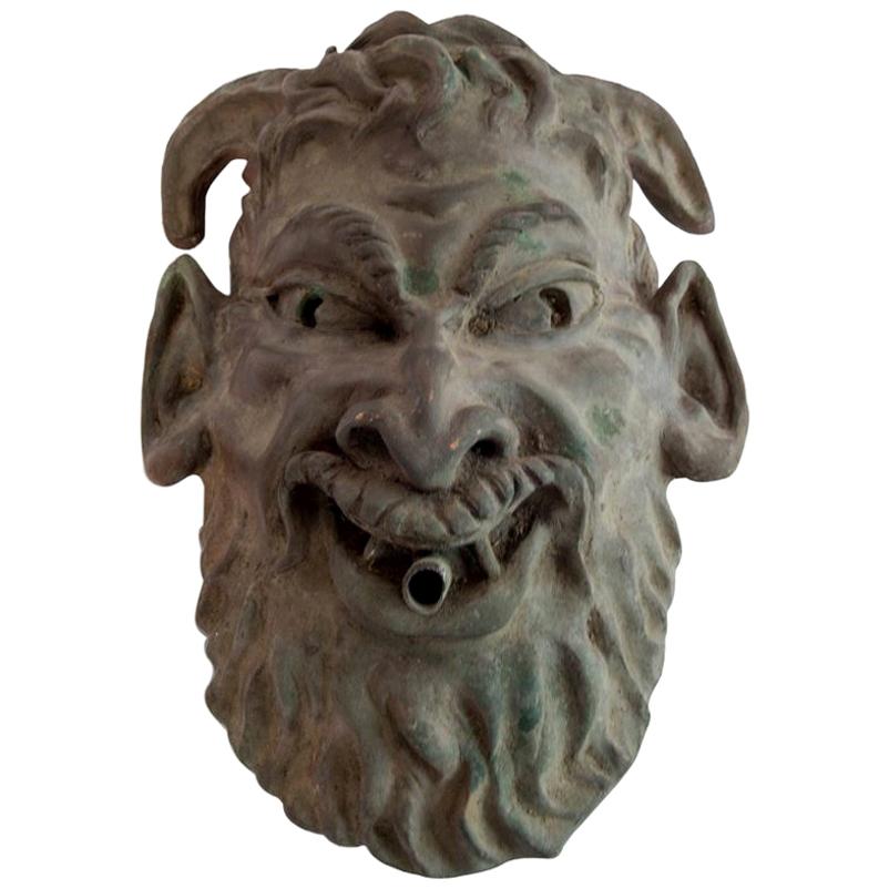 Head of a Faun Mask Wall Fountain at 1stDibs