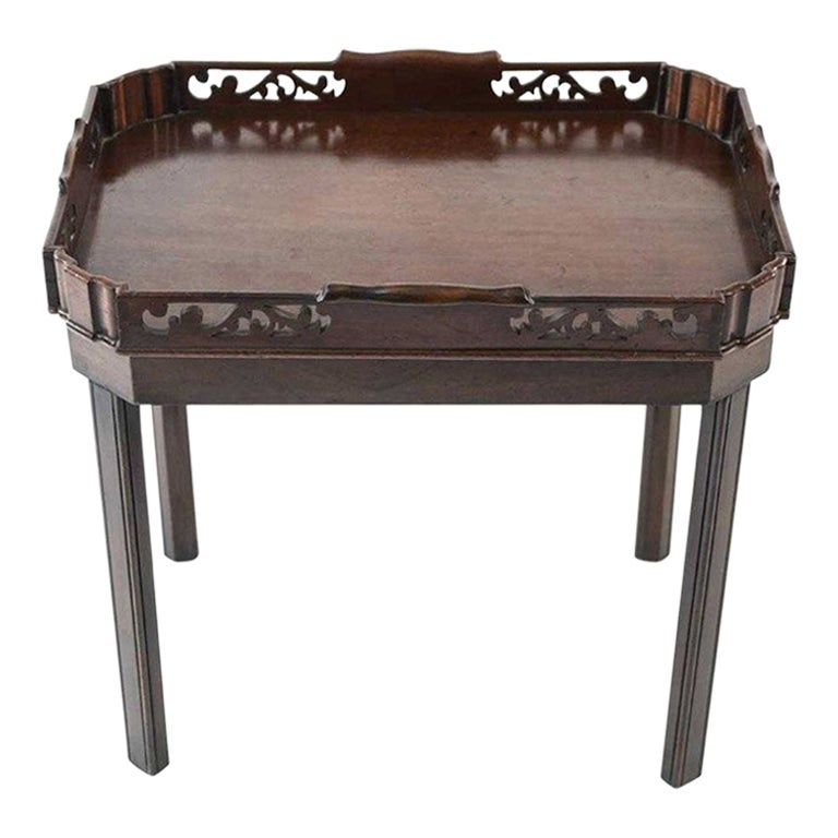 Rare English Mahogany Butler's Tray with Companion Serving Table at 1stDibs