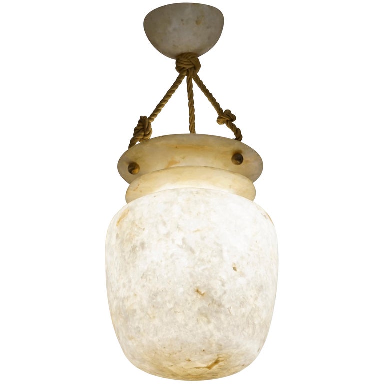 Alabaster Amphora Pendant Light Fixture at 1stDibs