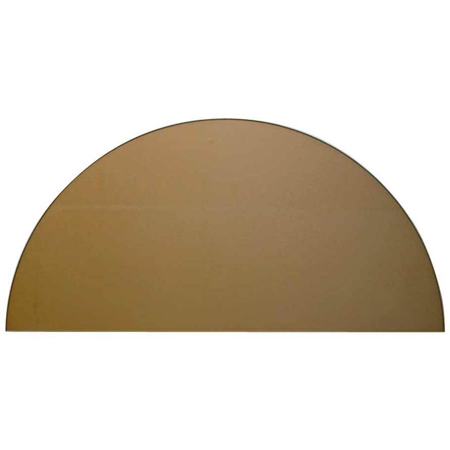 Set of 2 Luna Half-Moon Semi-circular Frameless Contemporary Mirrors ...
