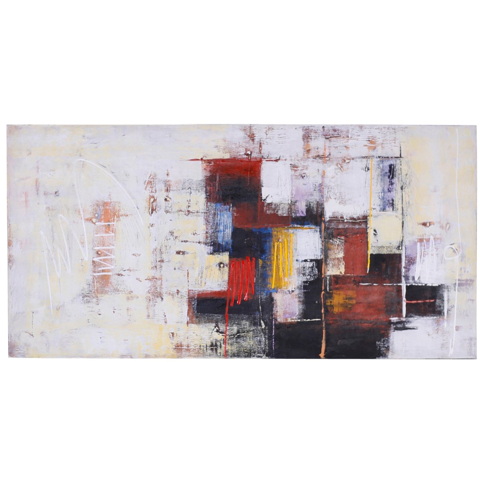 1960s Original large abstract oil on canvas by Anderson at 1stDibs