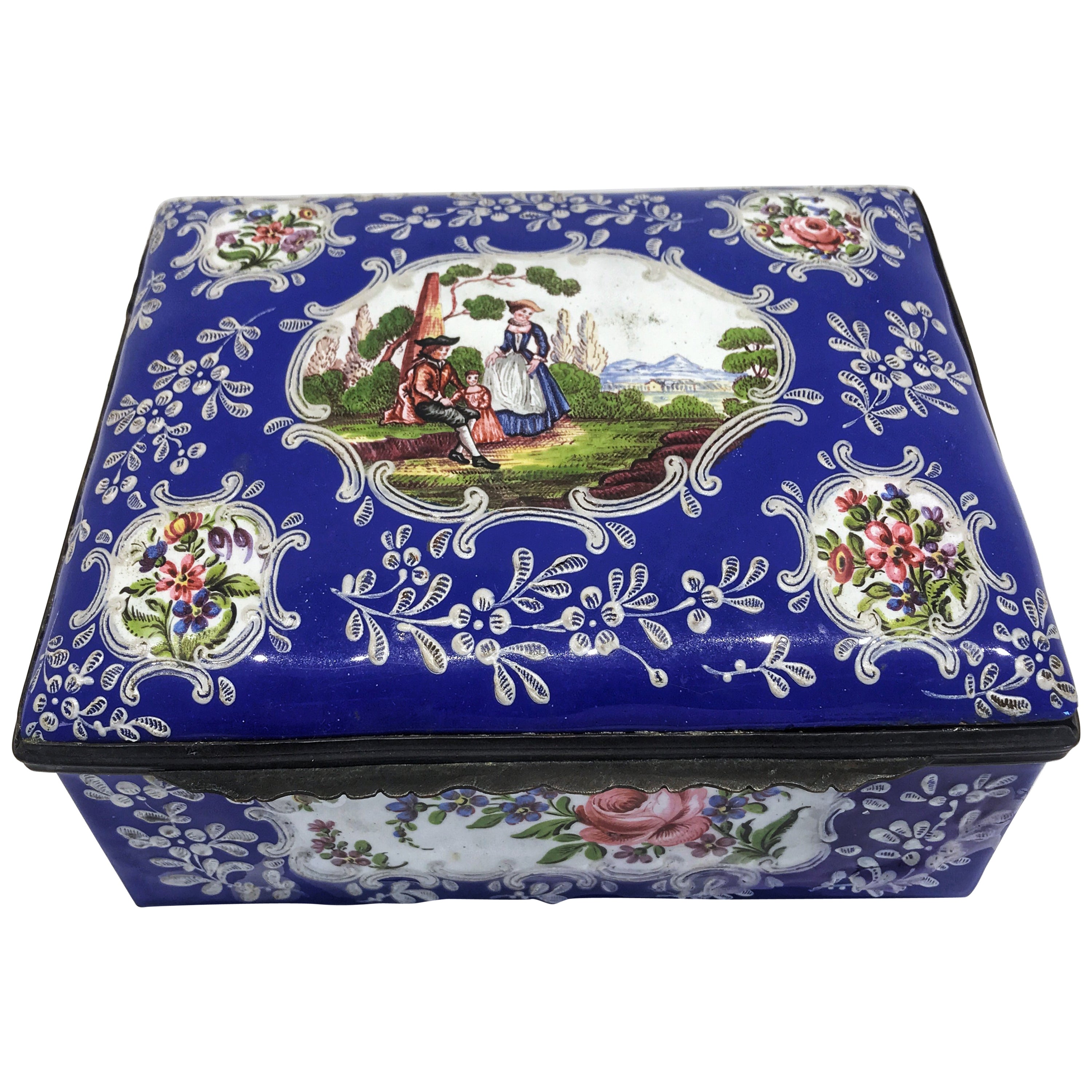 19th Century Samson Paris Porcelain Trinket Box For Sale at 1stDibs