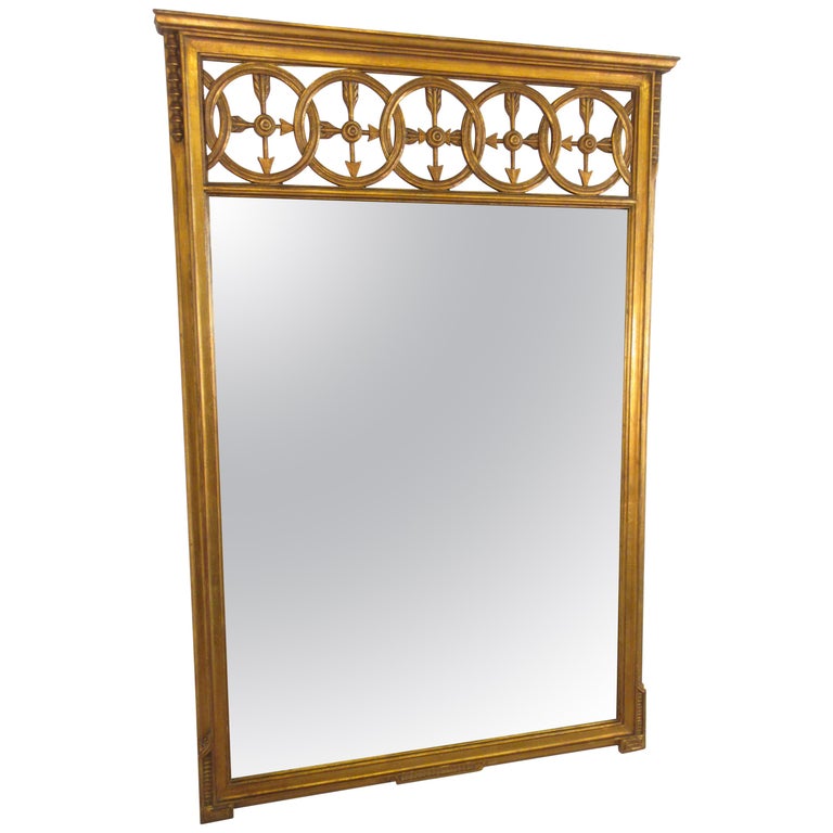 1950s Gilt Arrow Mirror For Sale at 1stdibs