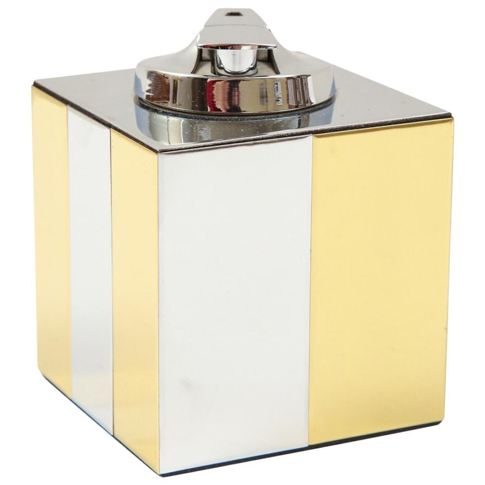 Paul Evans Lighter Cityscape Brass Chrome Patchwork at 1stDibs