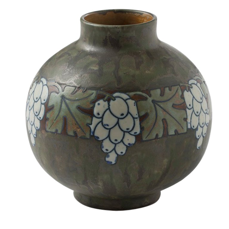 Art Deco Boch Freres Pottery Vase, Belgium, circa 1920 La Louviere ...