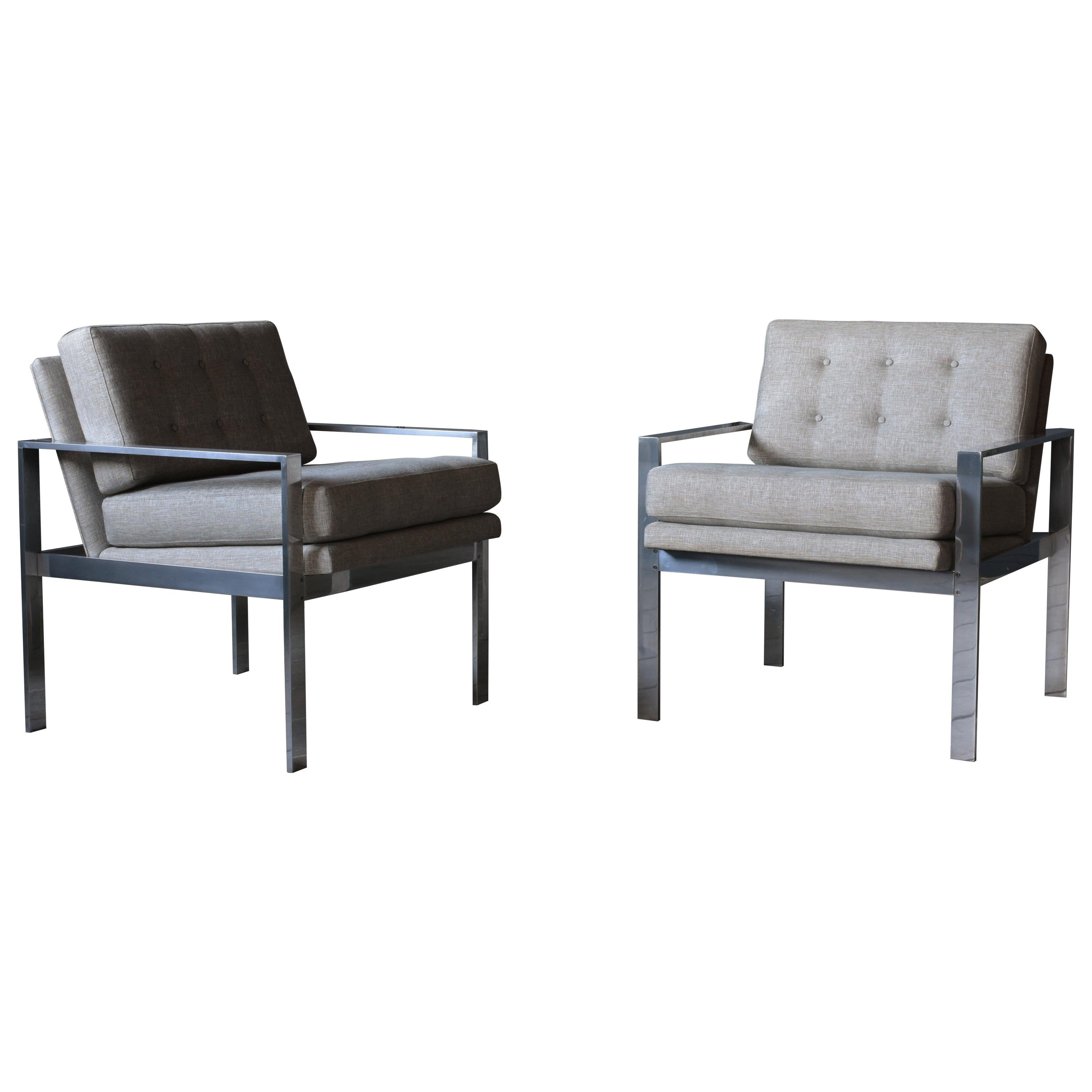 Pair of French Blue Carved Ladder Back Chairs at 1stDibs