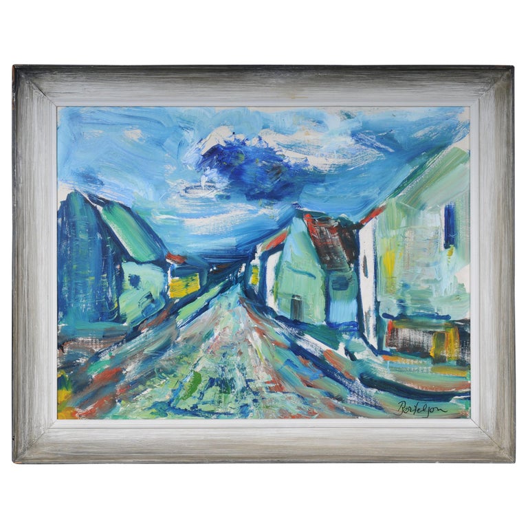 Abstract Painting Signed Bertelson For Sale at 1stDibs