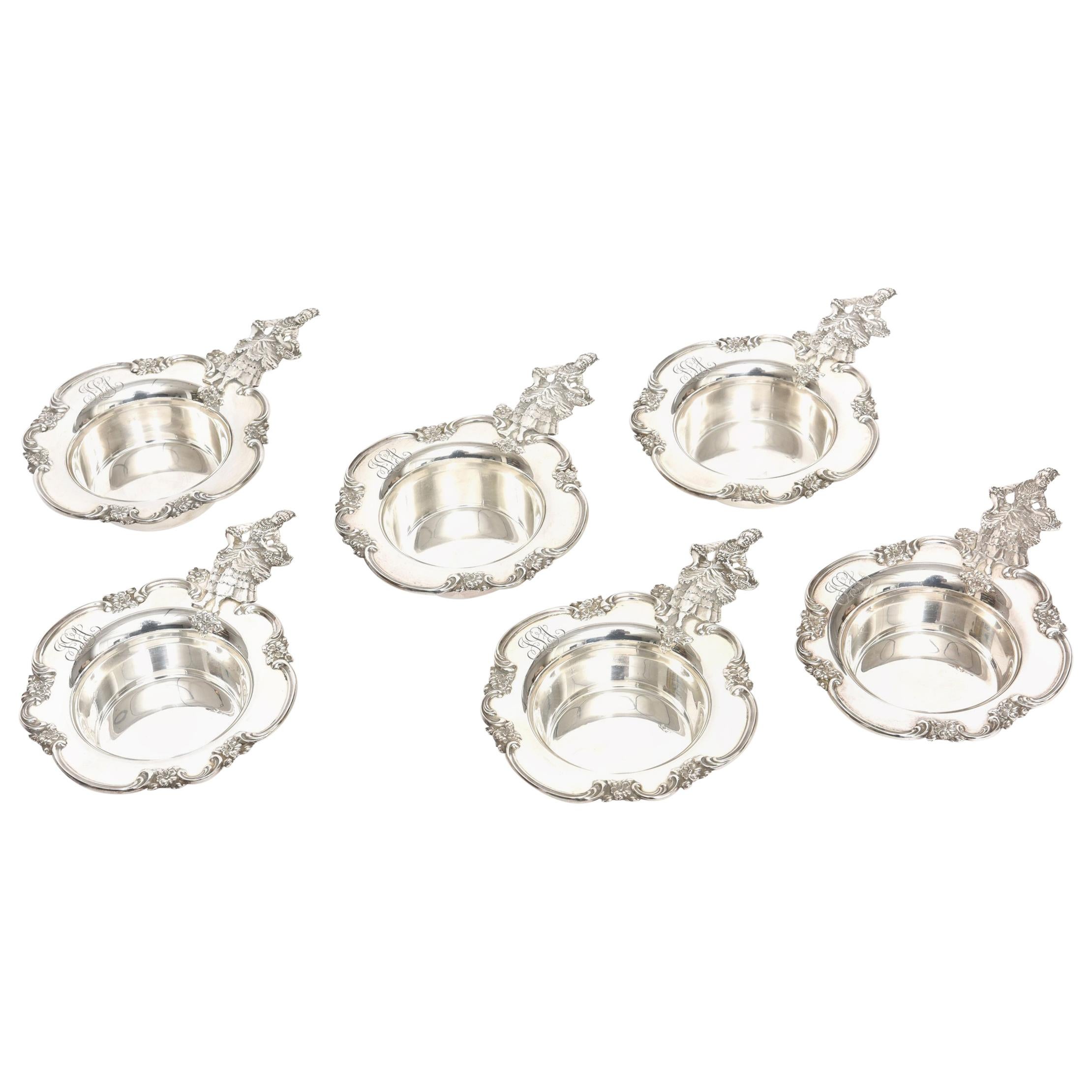 Shreve and Co Figural Man and Woman Sterling Silver Ramekins Set of 12 ...