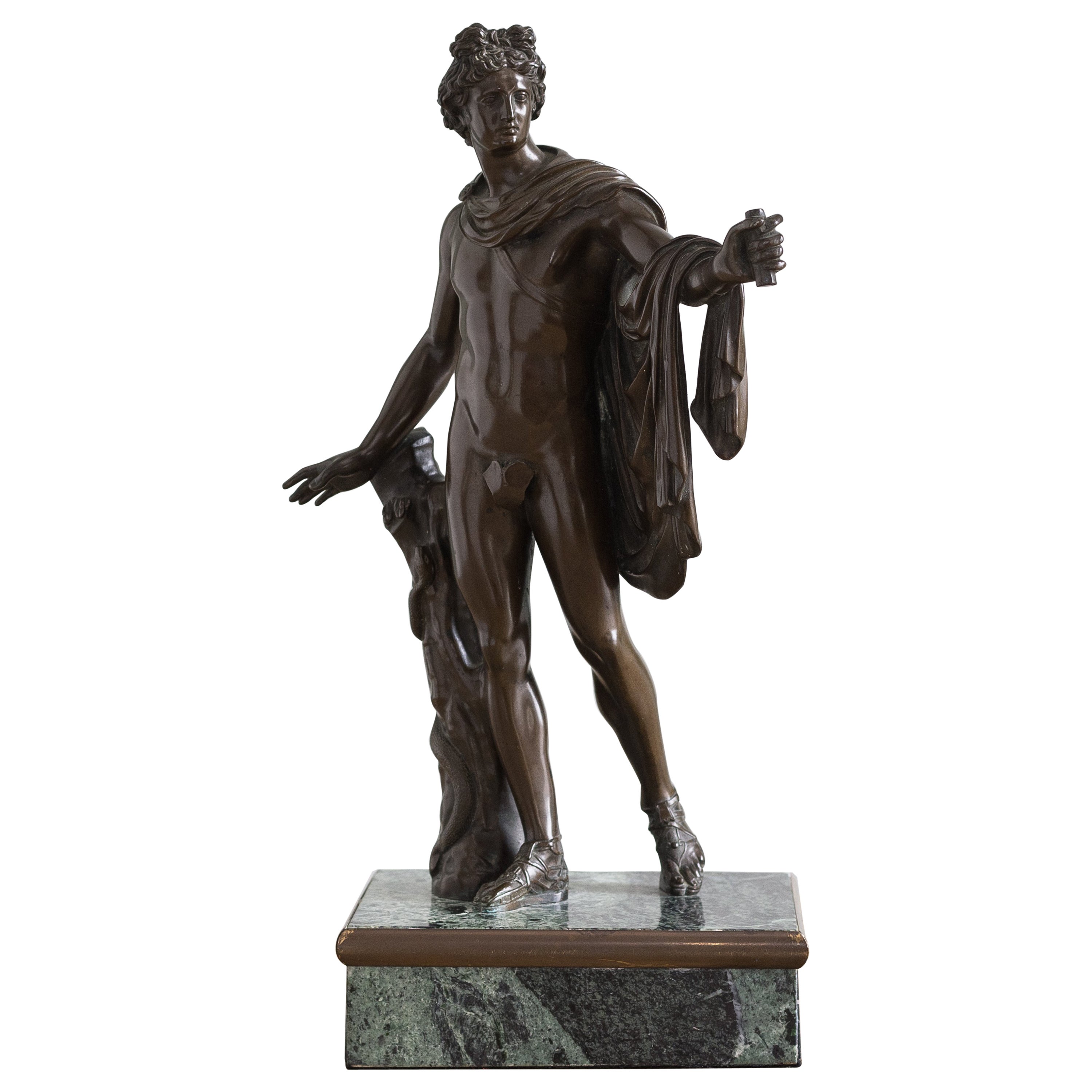 French Bronze Figure of the Apollo Belvedere For Sale at 1stDibs
