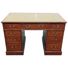 Antique English Leather Top Desk at 1stdibs