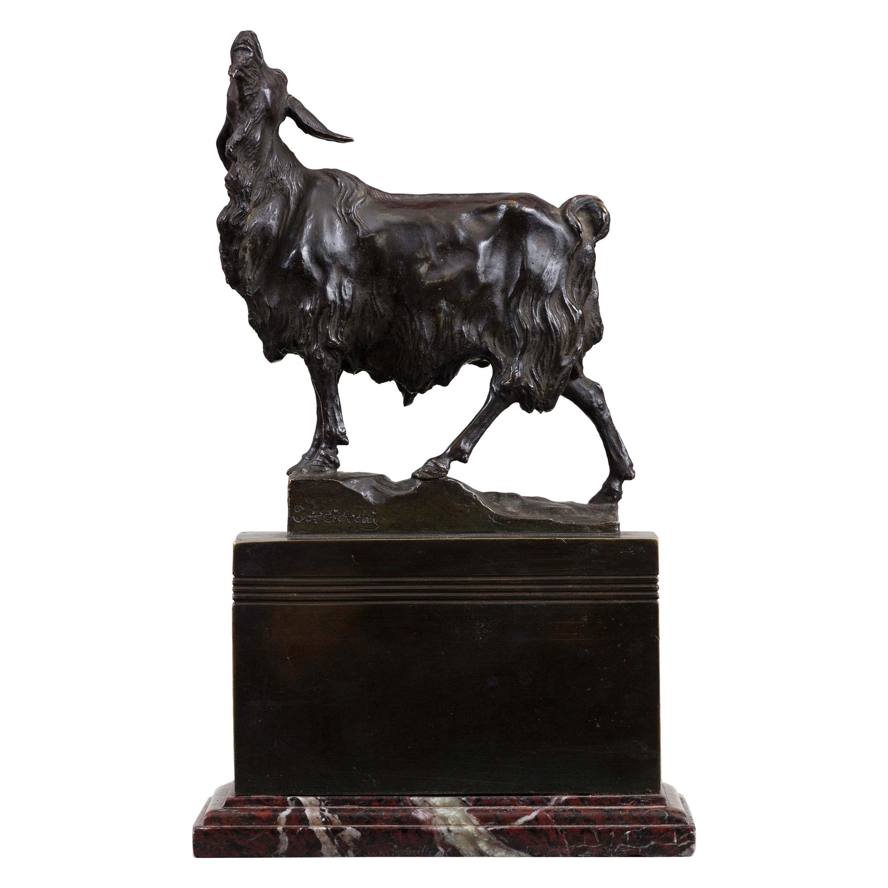 Bronze Satyr with Goats by Thomas Cartier at 1stDibs