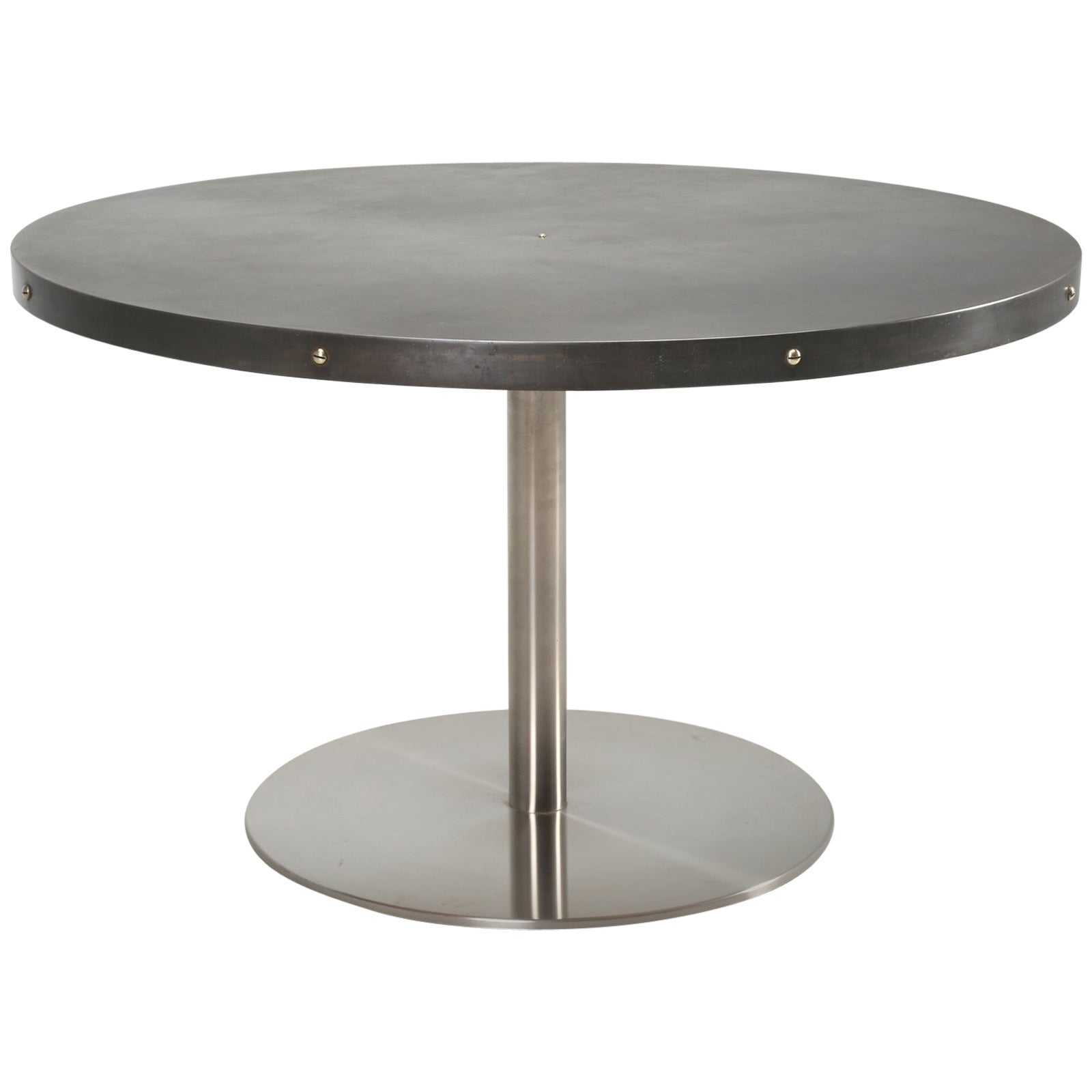 Rare Large Size Polished Steel English Water Tank Table for Dining Room ...