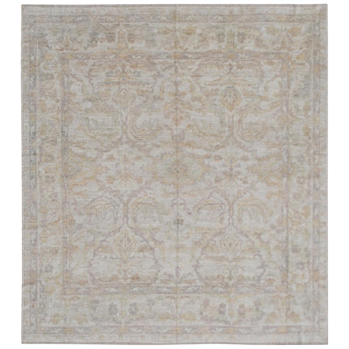 Angora Turkish Oushak Rug in Ivory, Cream, Taupe and Khaki at 1stDibs ...
