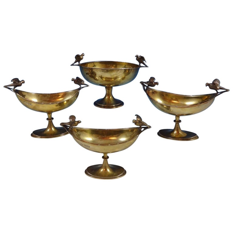 Goldsmith and Silversmith Co. Sterling Silver Garniture Set 4-pc Bowl ...