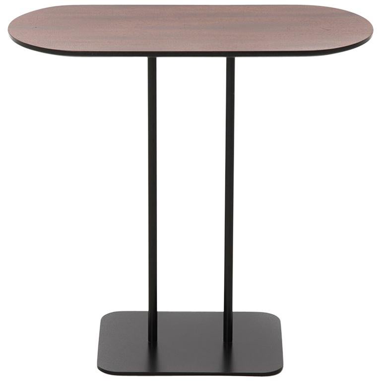 Contemporary Modern Mahogany Cocktail Table with Iron Base For Sale at ...