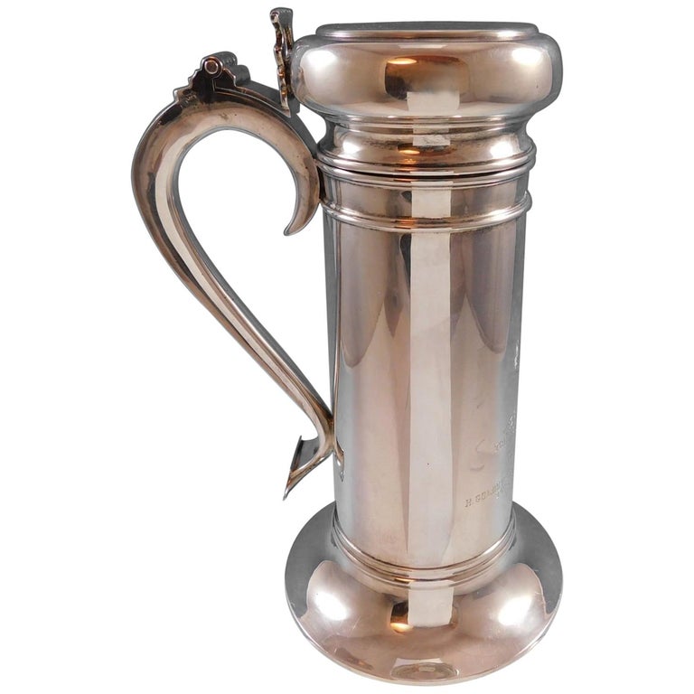 U. Vitali Sterling Silver Martini Shaker / Horse Racing Trophy For Sale ...