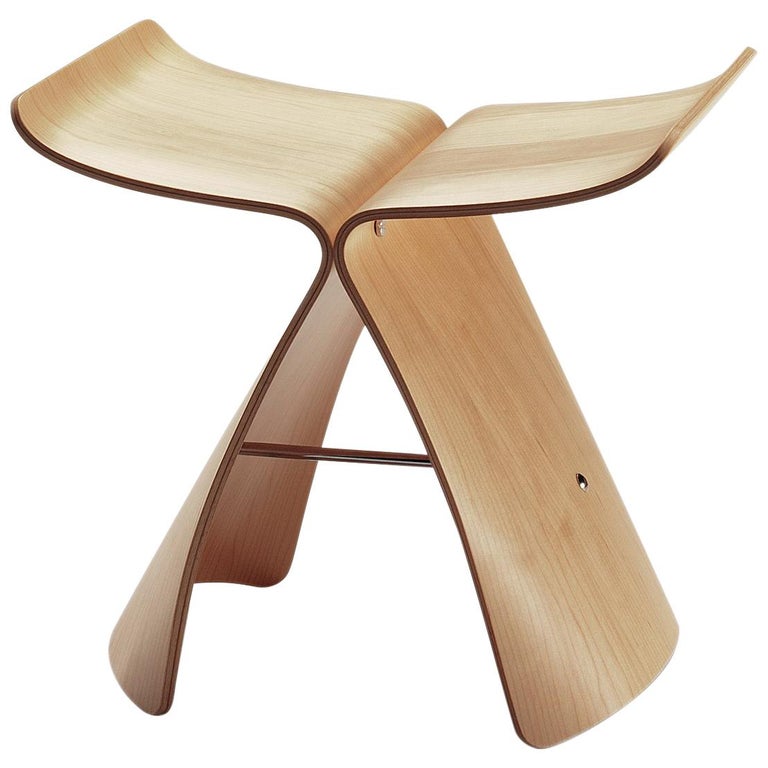 Vitra Butterfly Stool in Maple by Sori Yanagi For Sale at 1stDibs ...