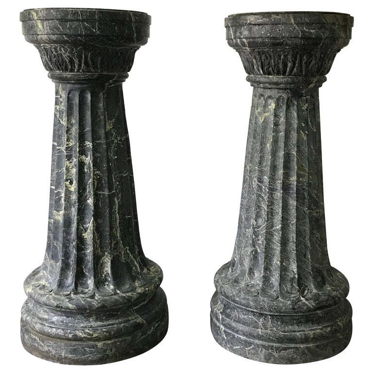 Pair of Antique Italian Marble Columns, Late 19th Century For Sale at ...