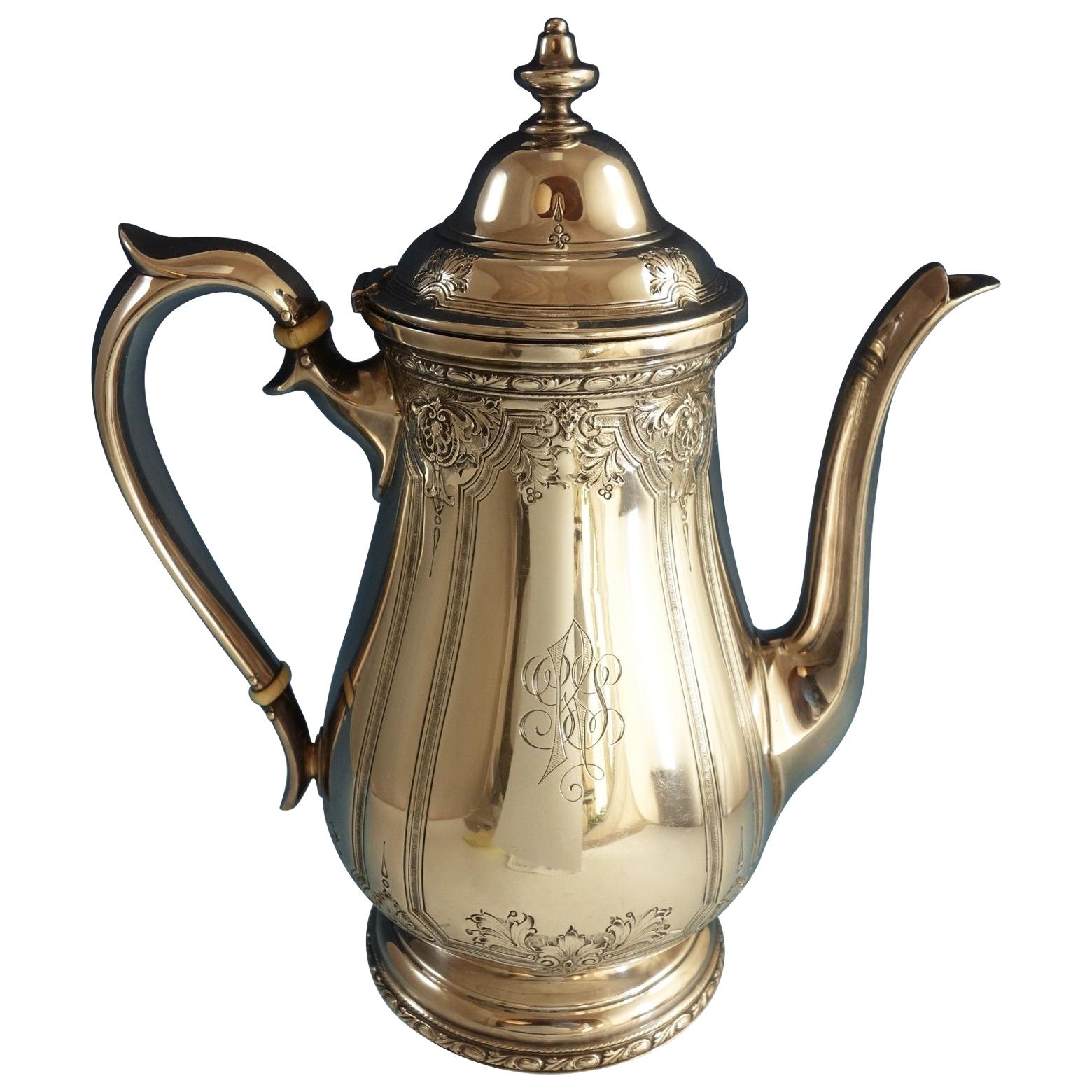George II by Ellmore Sterling Silver Coffee Pot and Waste Set 2-Piece ...