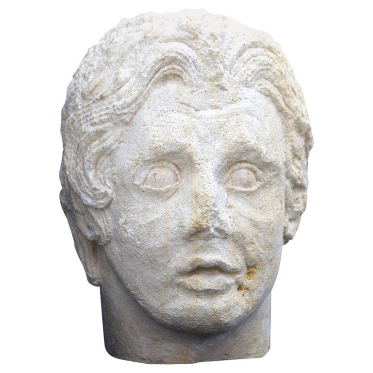 Alexander the Great Stone Head at 1stDibs