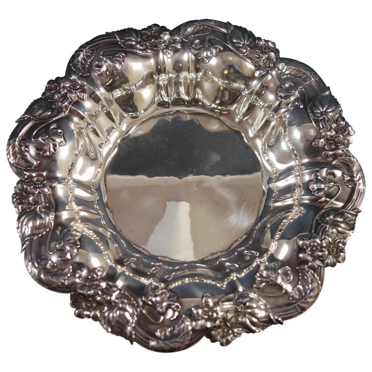 Violet by Whiting Sterling Silver Fruit Bowl Round #7000 at 1stDibs