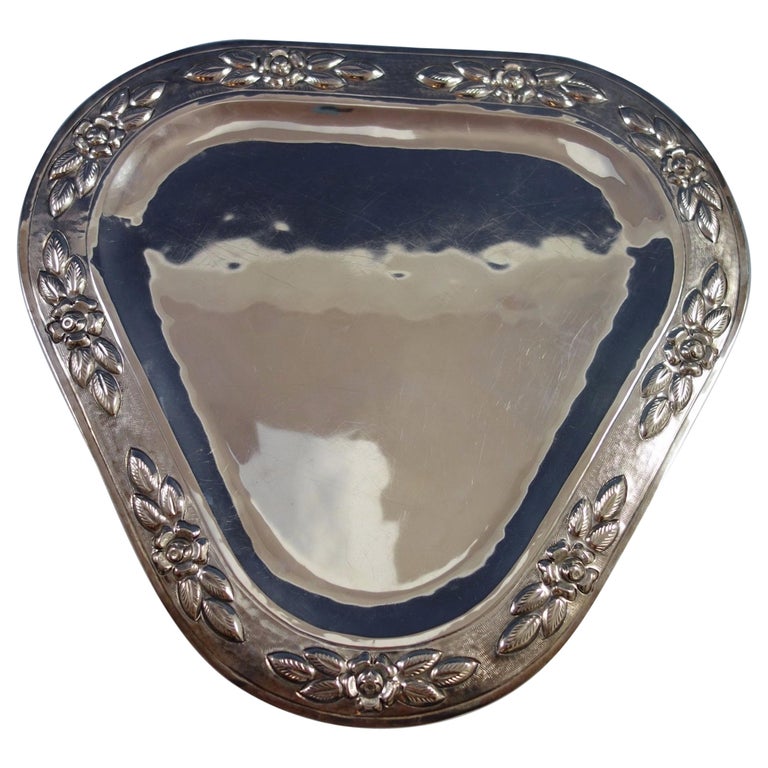 Aztec Rose by Maciel Mexican Mexico Sterling Silver Serving Tray #9170 ...