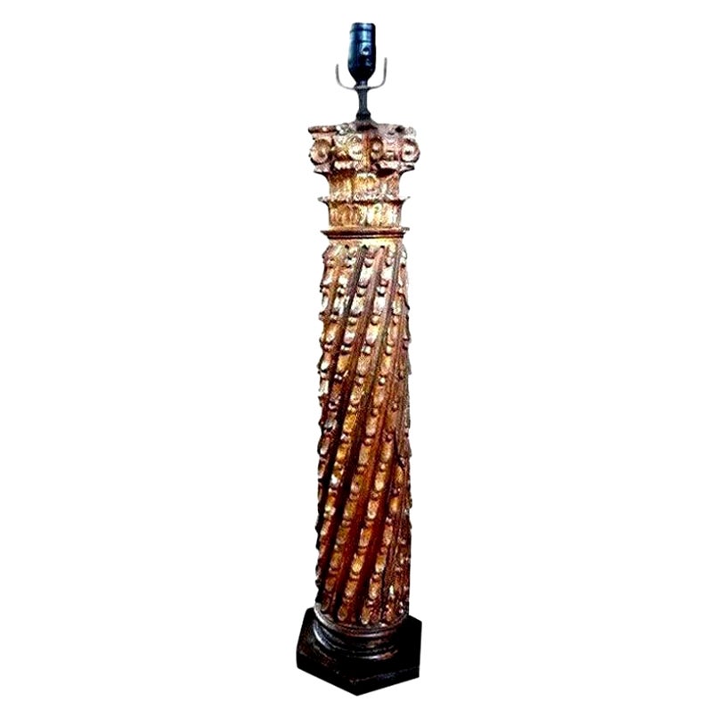 Antique French Empire Period Corinthian Column Table Lamp 19th Century ...