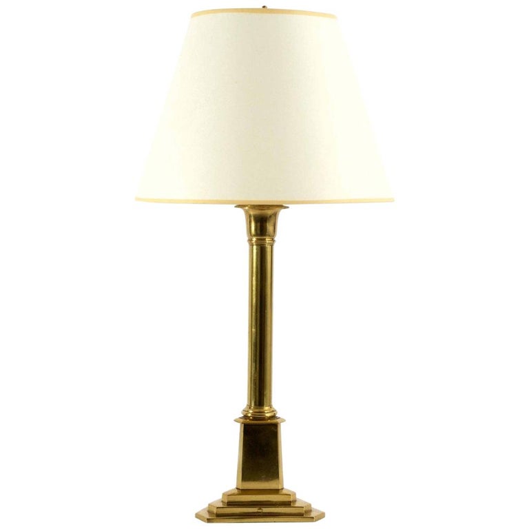 Vintage Solid Brass Classic Column Lamp For Sale at 1stDibs | vintage ...